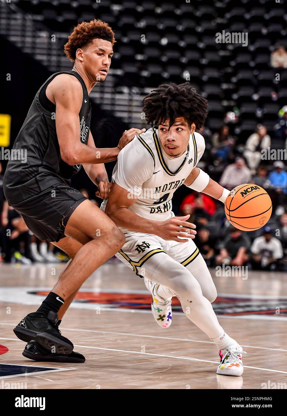 Inglewood, CA. 1st Feb, 2025. Tyran Stokes (4) of Notre Dame High ...