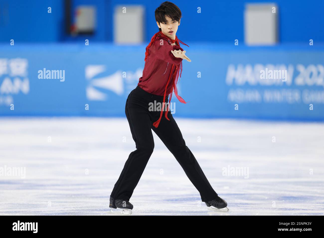 Harbin, China. 13th Feb, 2025. Cha Junhwan (KOR) Figure Skating : Men's ...