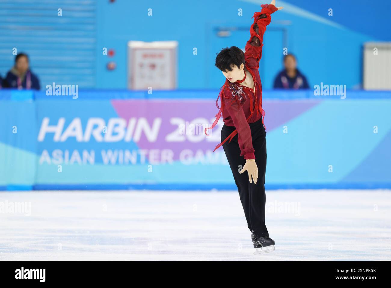Harbin, China. 13th Feb, 2025. Cha Junhwan (KOR) Figure Skating : Men's ...