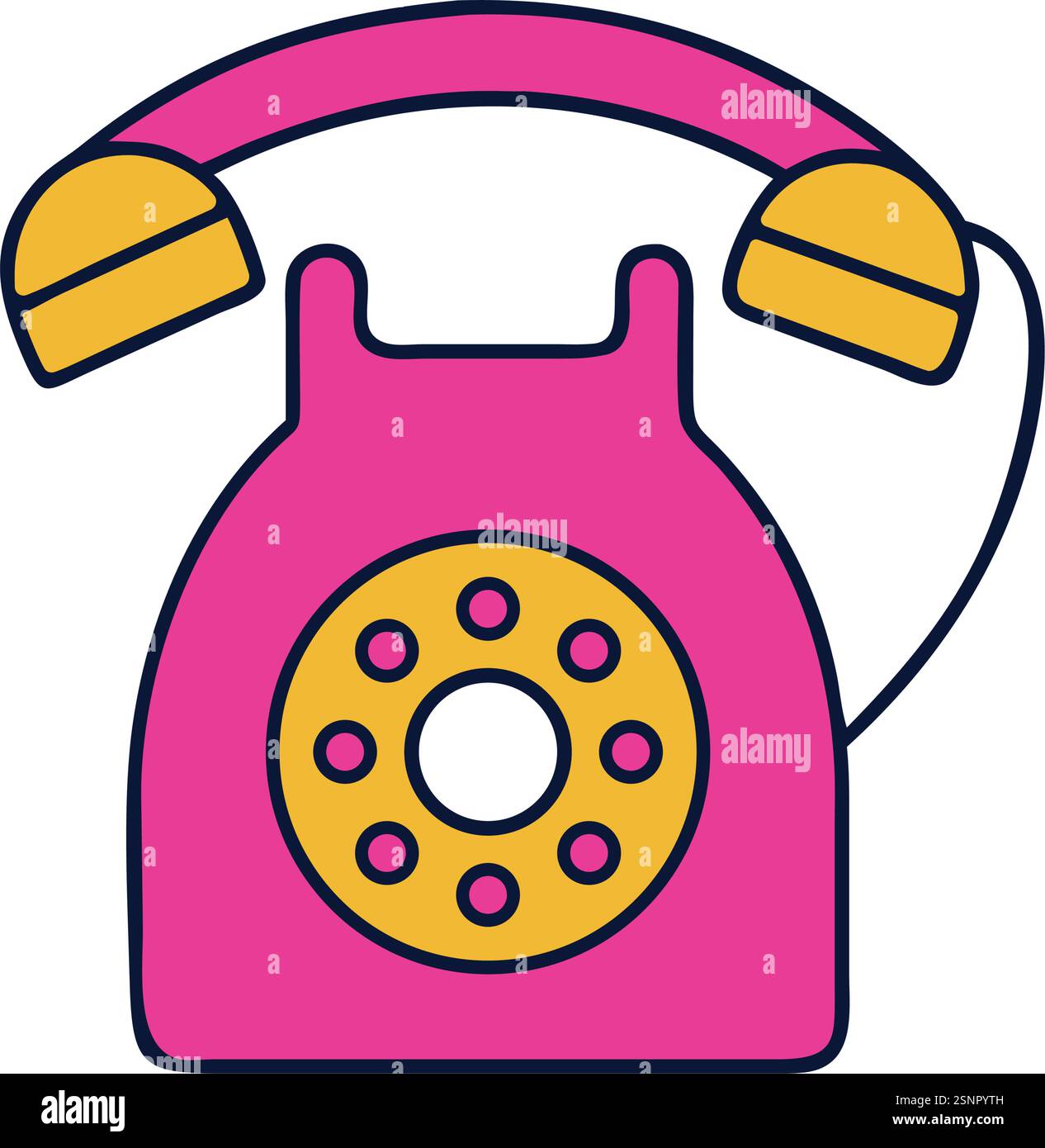 Retro object rotary phone icon Stock Vector Image & Art - Alamy