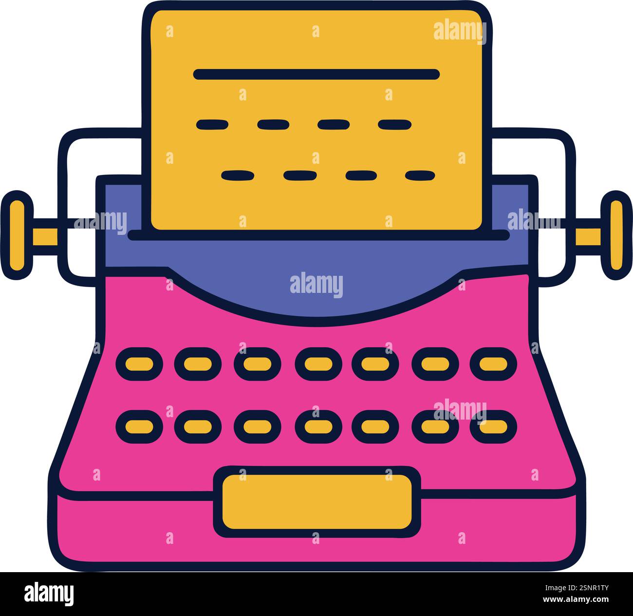 Vintage pink typewriter Stock Vector Images - Alamy