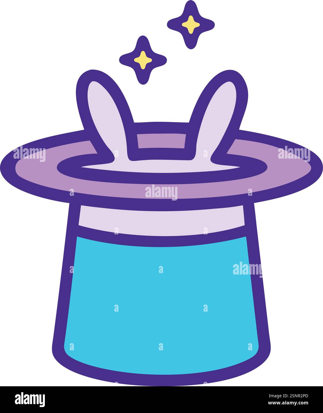 Blue magician hat rabbit icon hi-res stock photography and images - Alamy