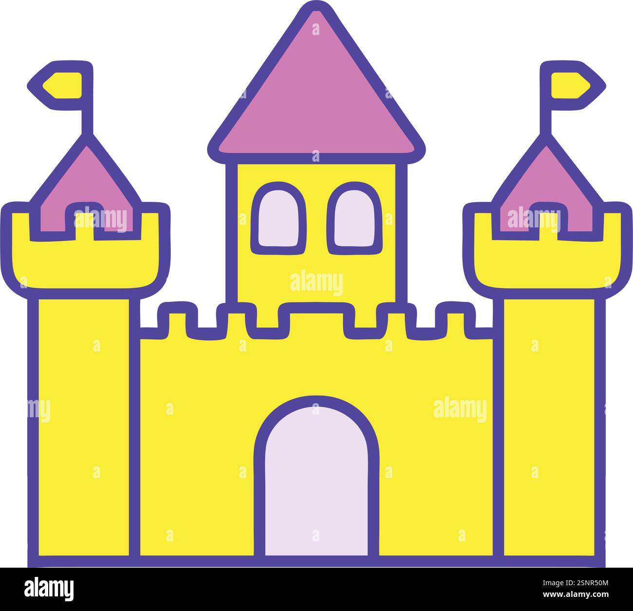 Magical fantasy castle with towers Stock Vector Image & Art - Alamy