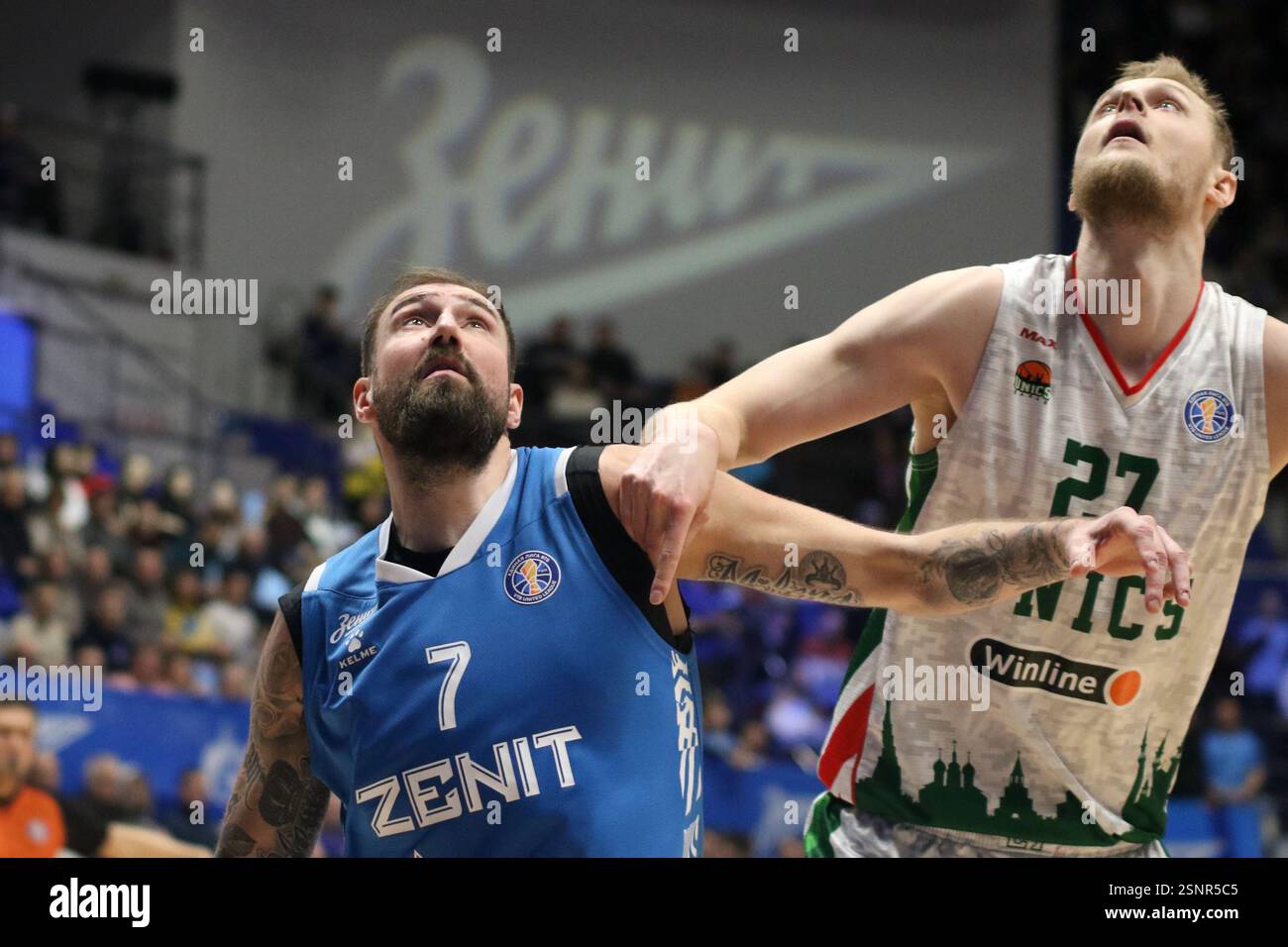 Saint Petersburg, Russia. 13th Feb, 2025. Sergey Karasev (7) of Zenit ...