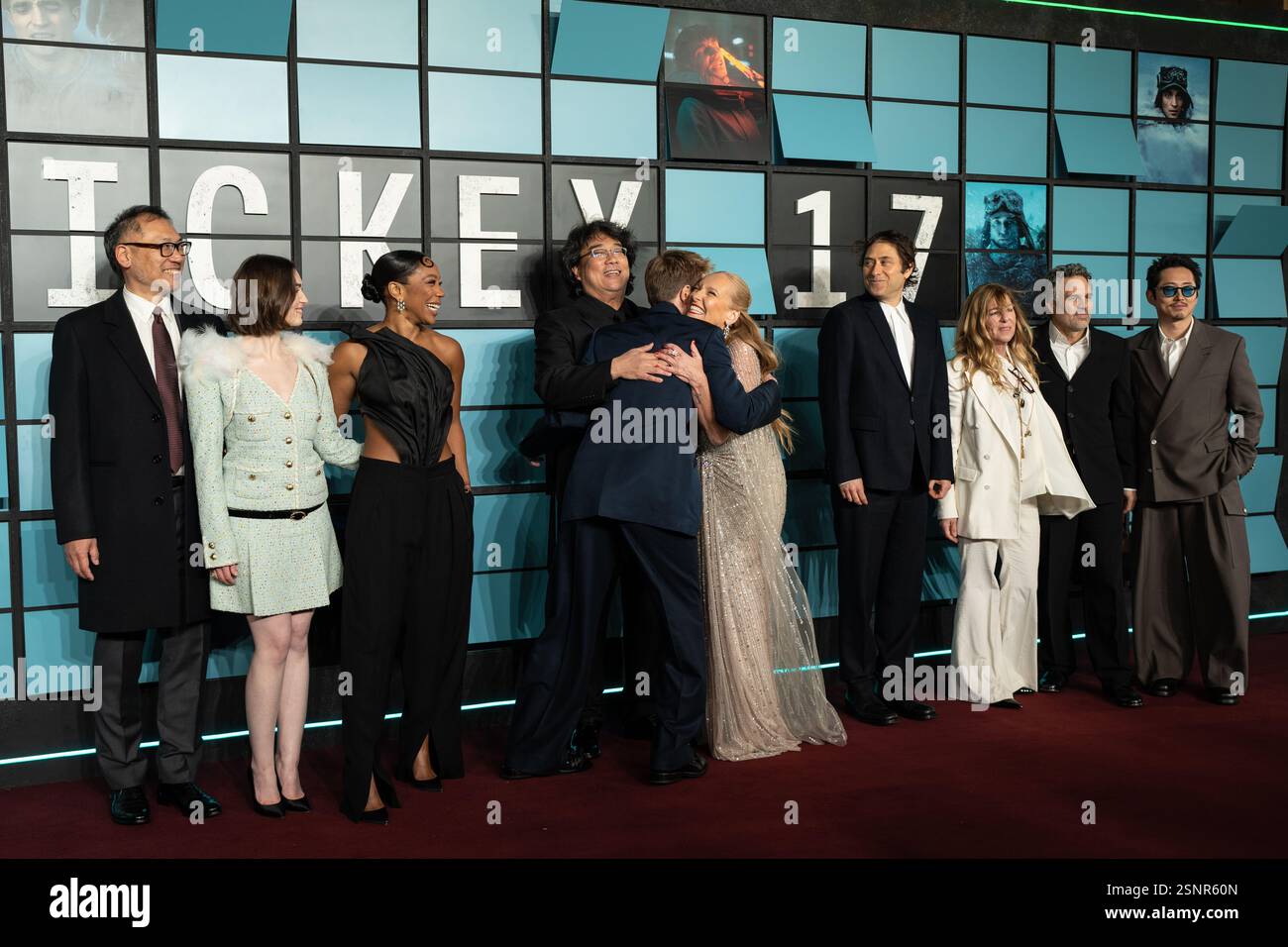 LONDON, ENGLAND - FEBRUARY 13: (L-R) Producer Dooho Choi, Anamaria ...