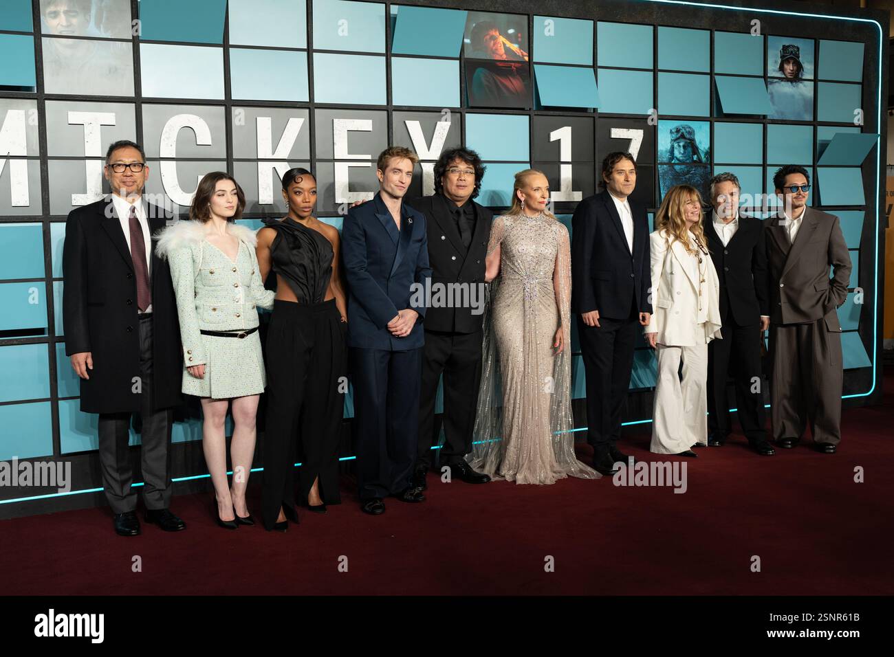 LONDON, ENGLAND - FEBRUARY 13: (L-R) Producer Dooho Choi, Anamaria ...