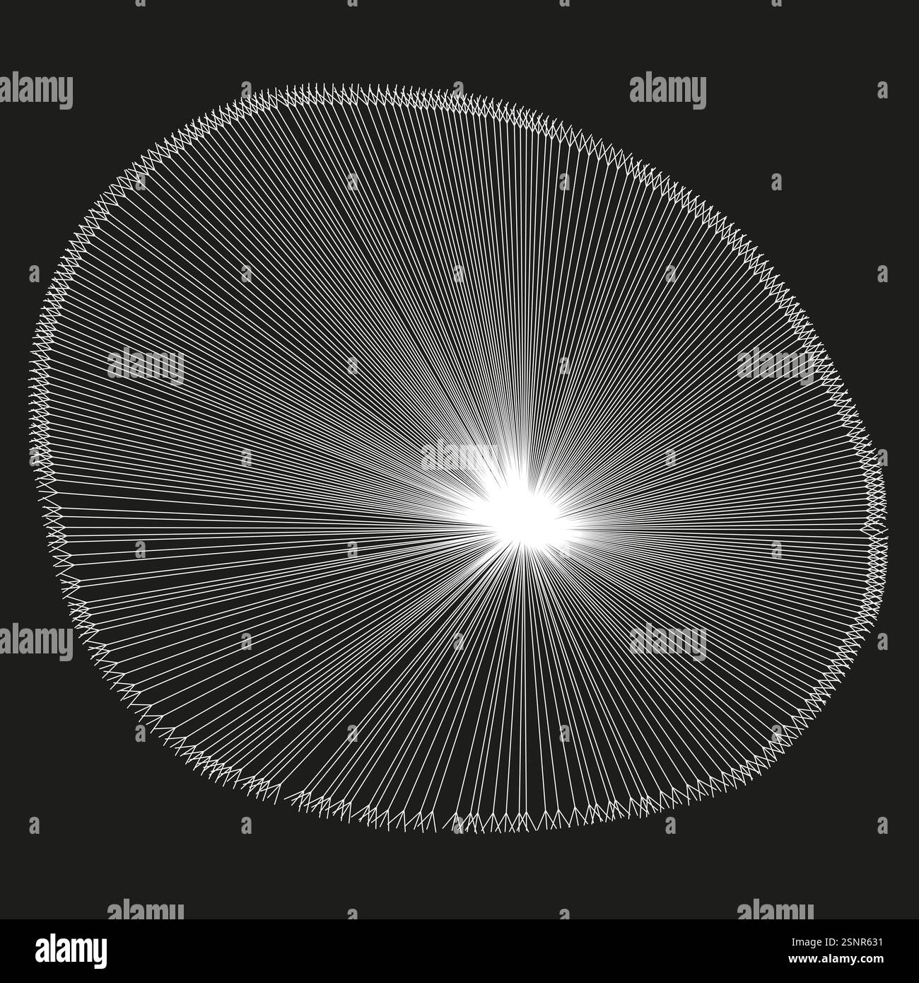 Abstract radial lines. Glowing center effect. Optical burst pattern ...