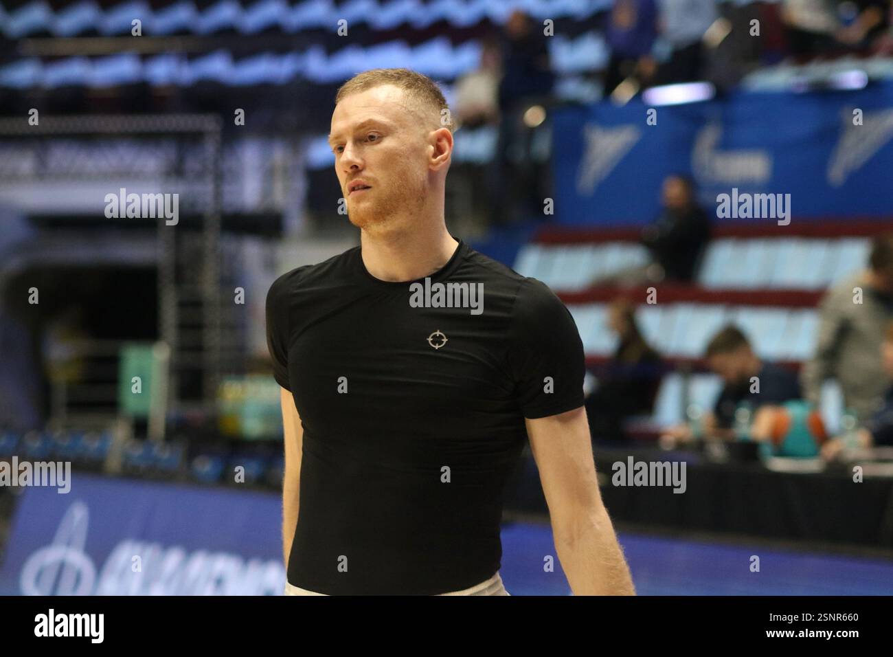 Saint Petersburg, Russia. 13th Feb, 2025. Sergey Toropov (15) of UNICS ...