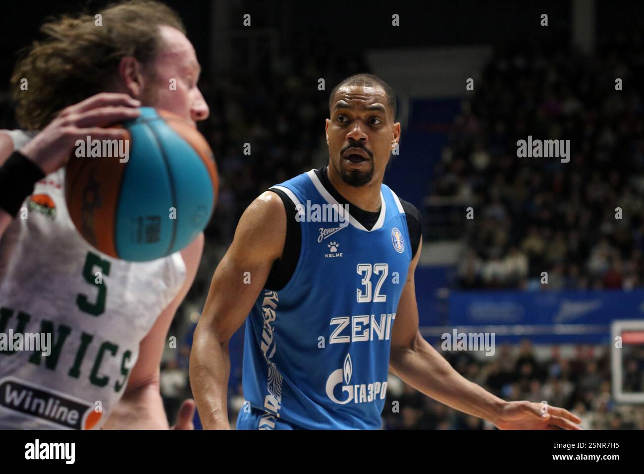 Saint Petersburg, Russia. 13th Feb, 2025. Vince Hunter (32) of Zenit in ...