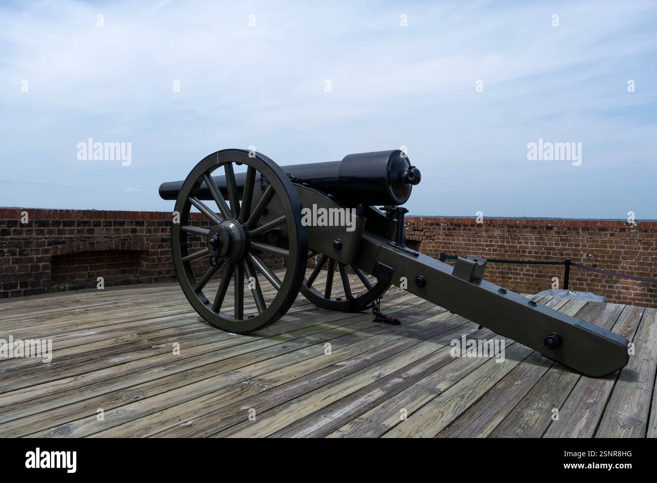 View of a 30 pounder Parrott Rifle Canon from the Civil War on display ...