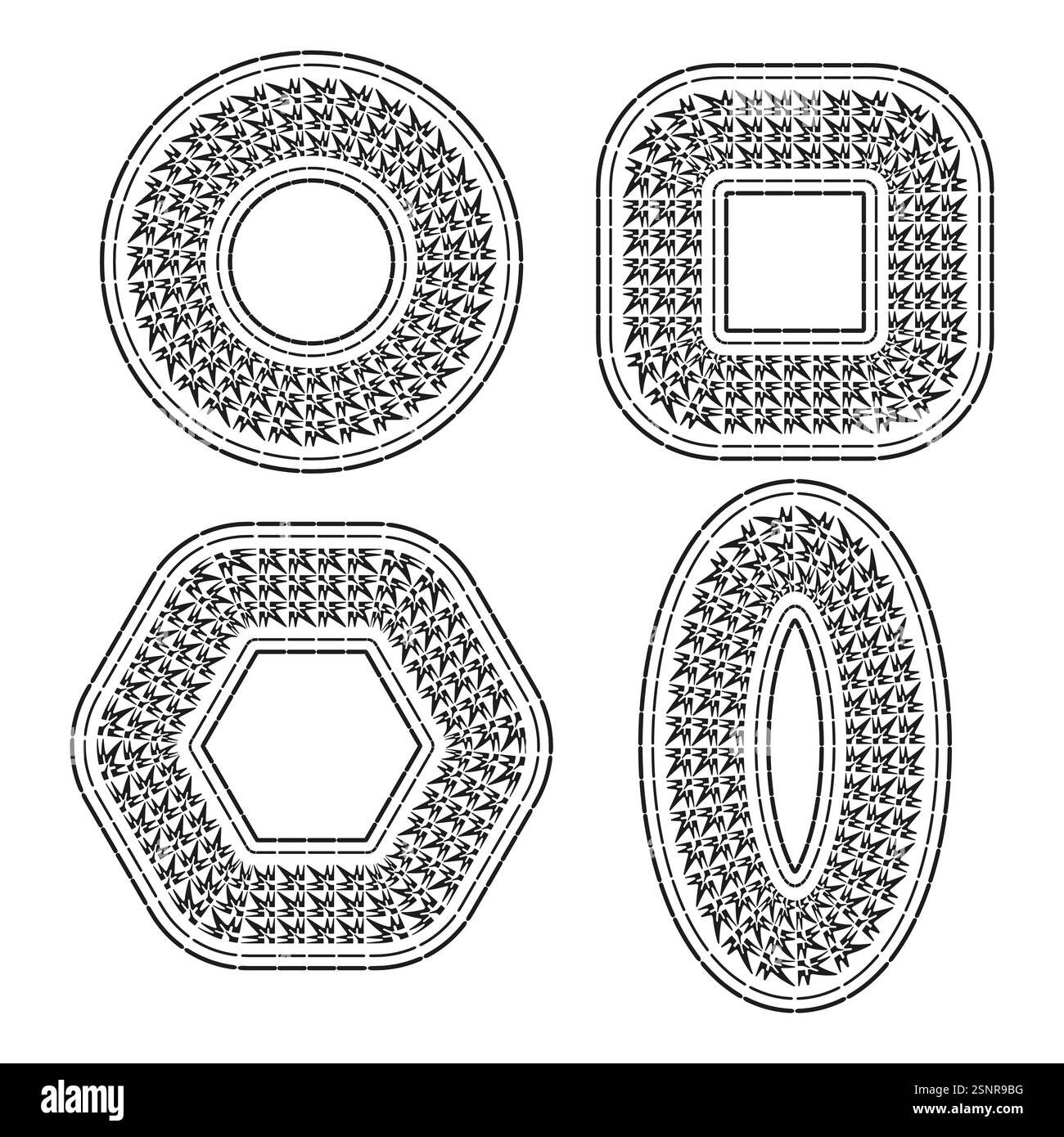 Geometric icon. Abstract vector shape. Black decorative pattern ...