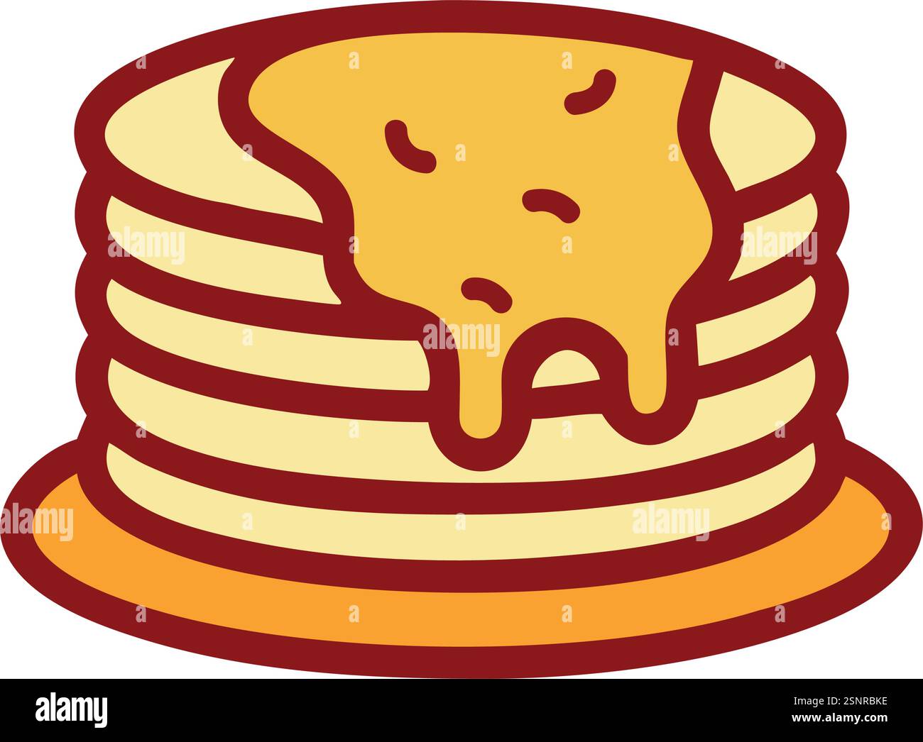 Sweet fast food pancake stack with syrup Stock Vector Image & Art - Alamy