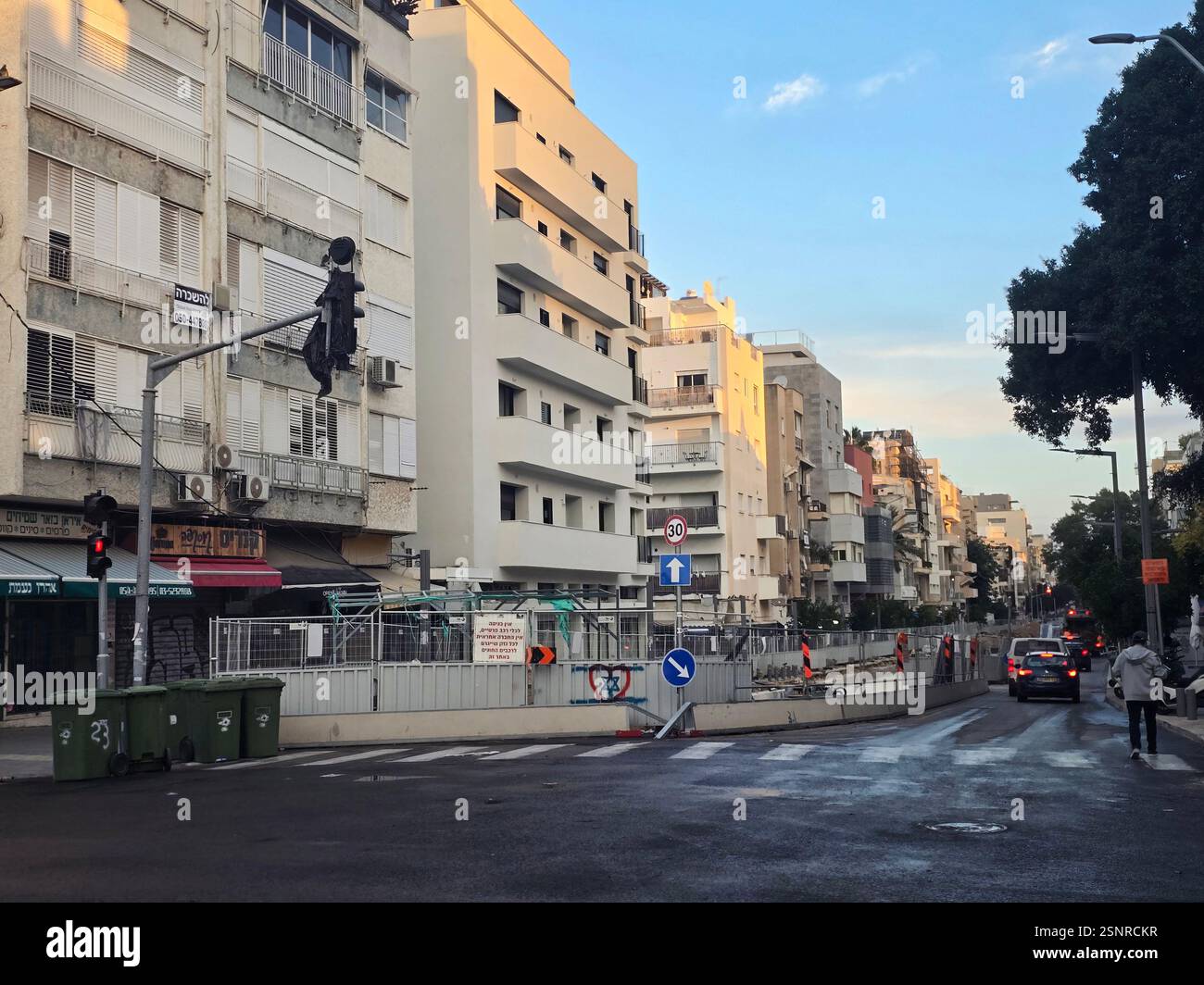 Construction of the Light Rail Purple line on Ben Yehuda street in Tel ...