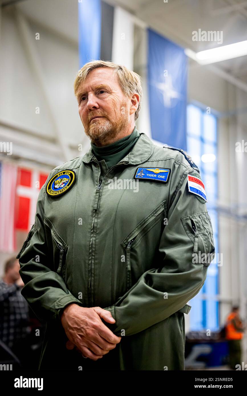 Amari, Estonia. 13th Feb, 2025. King Willem-Alexander during a visit to ...