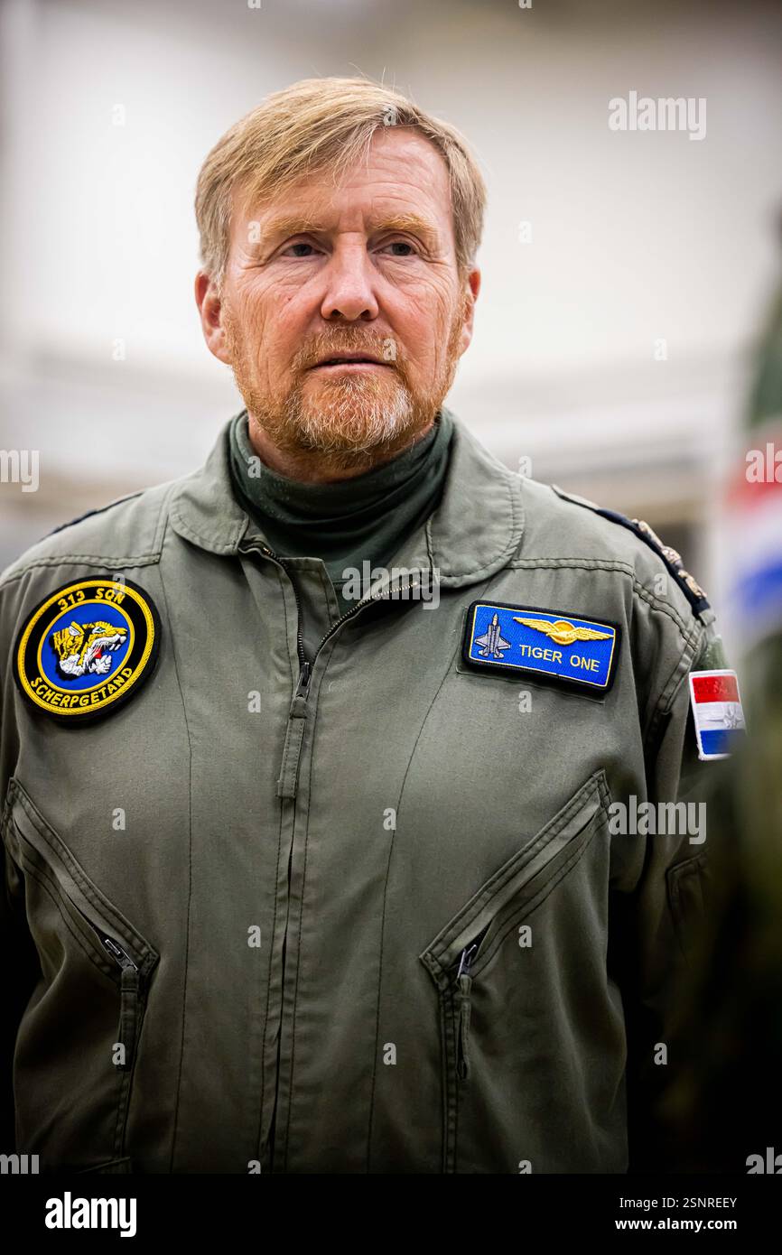 Amari, Estonia. 13th Feb, 2025. King Willem-Alexander during a visit to ...