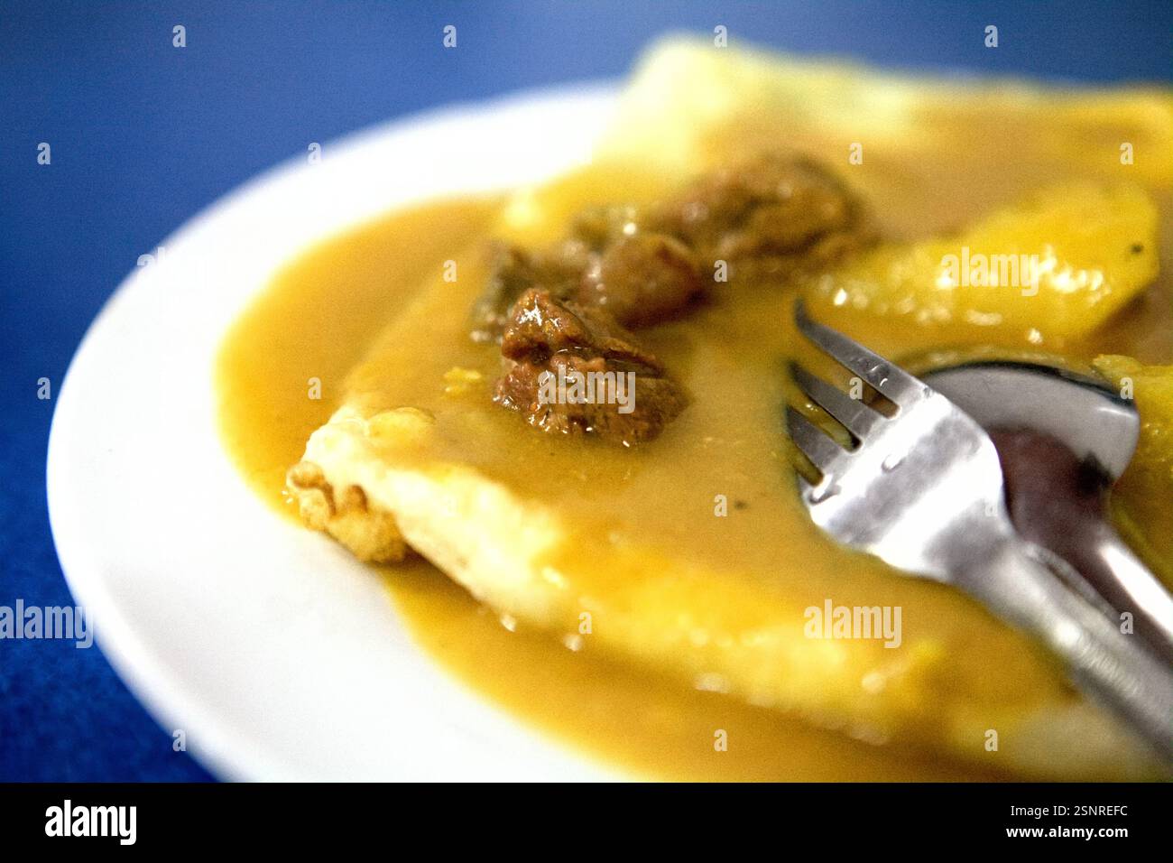 Palembang-style of martabak (pan-fried stuffed bread) at a restaurant ...