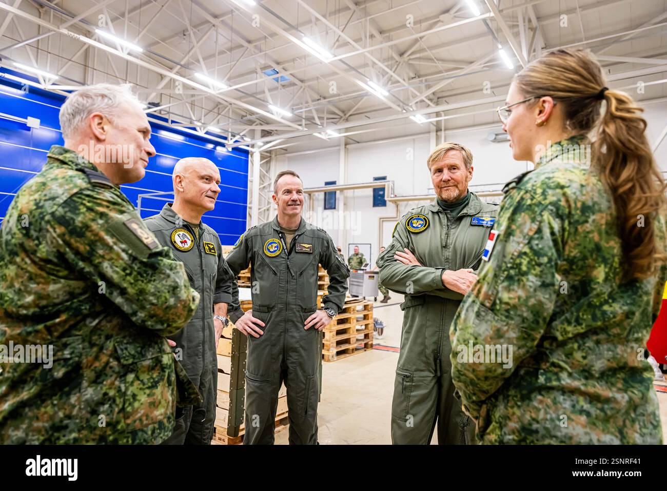 Amari, Estonia. 13th Feb, 2025. King Willem-Alexander during a visit to ...