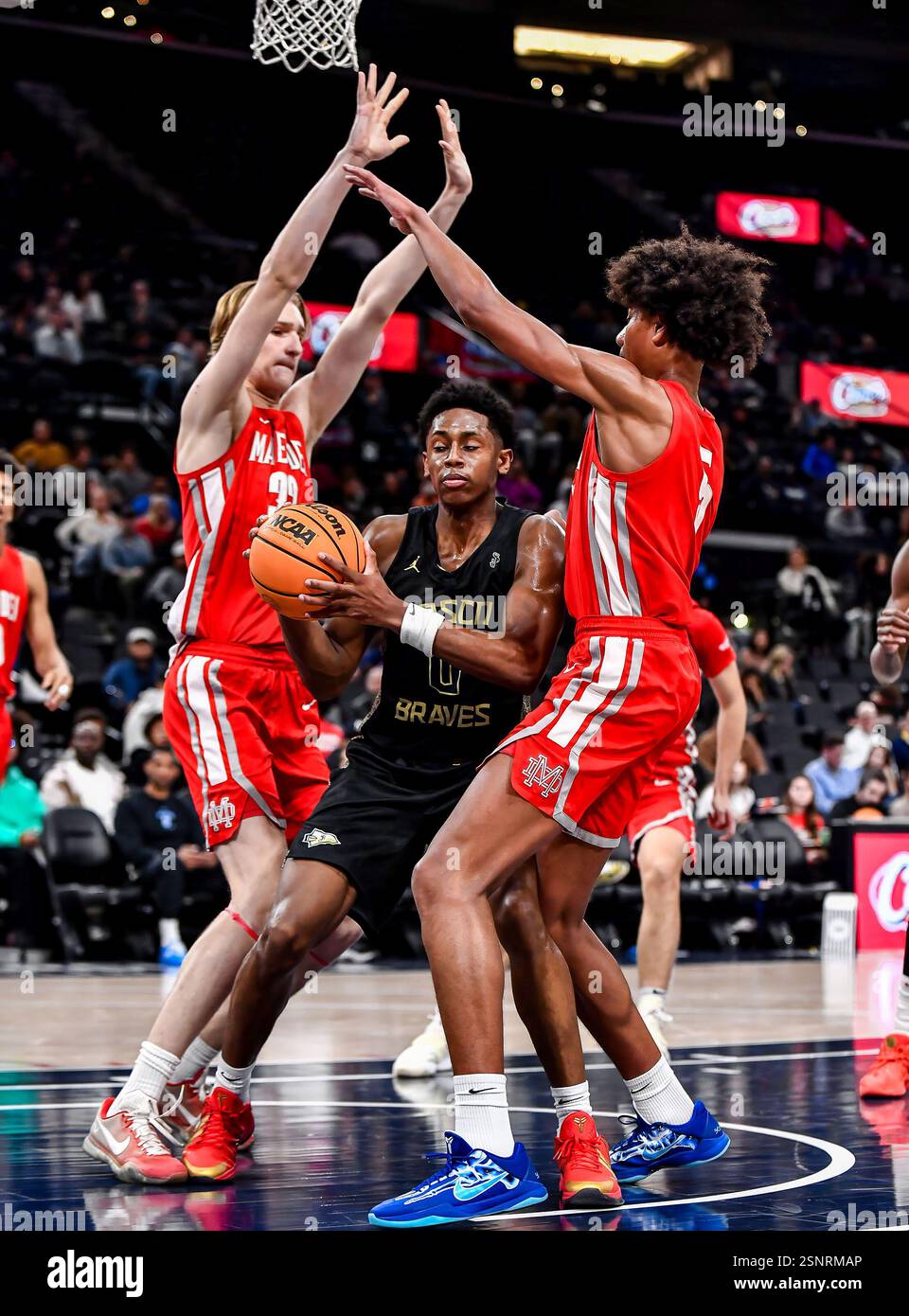 February 1, 2025 Inglewood, CA.Brandon McCoy (0) of St. John Bosco high ...