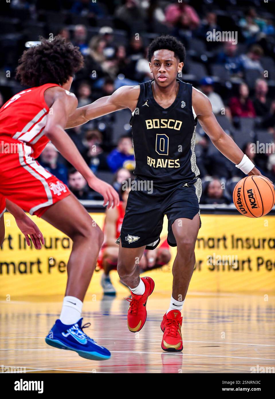 February 1, 2025 Inglewood, CA.Brandon McCoy (0) of St. John Bosco high ...
