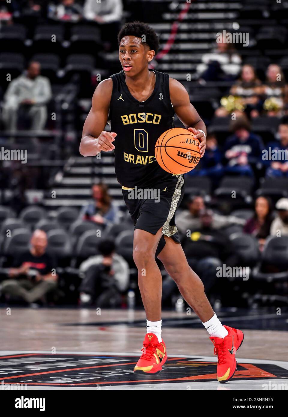 February 1, 2025 Inglewood, CA.Brandon McCoy (0) of St. John Bosco high ...