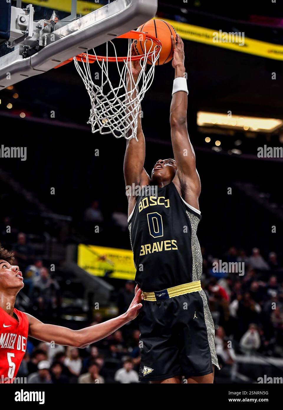 February 1, 2025 Inglewood, CA.Brandon McCoy (0) of St. John Bosco high ...