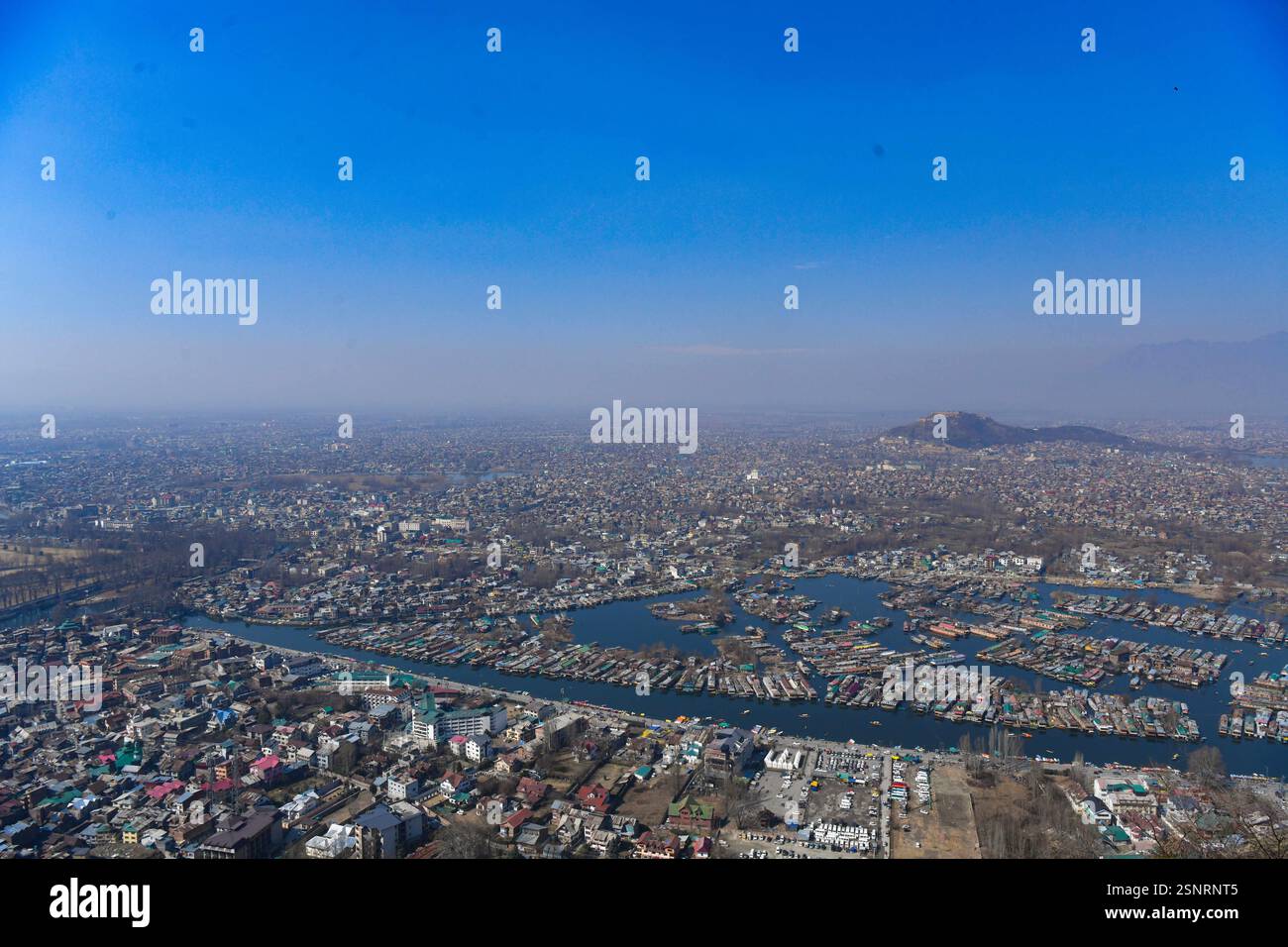 February 13, 2025, Srinagar, Jammu And Kashmir, India: An aerial view ...