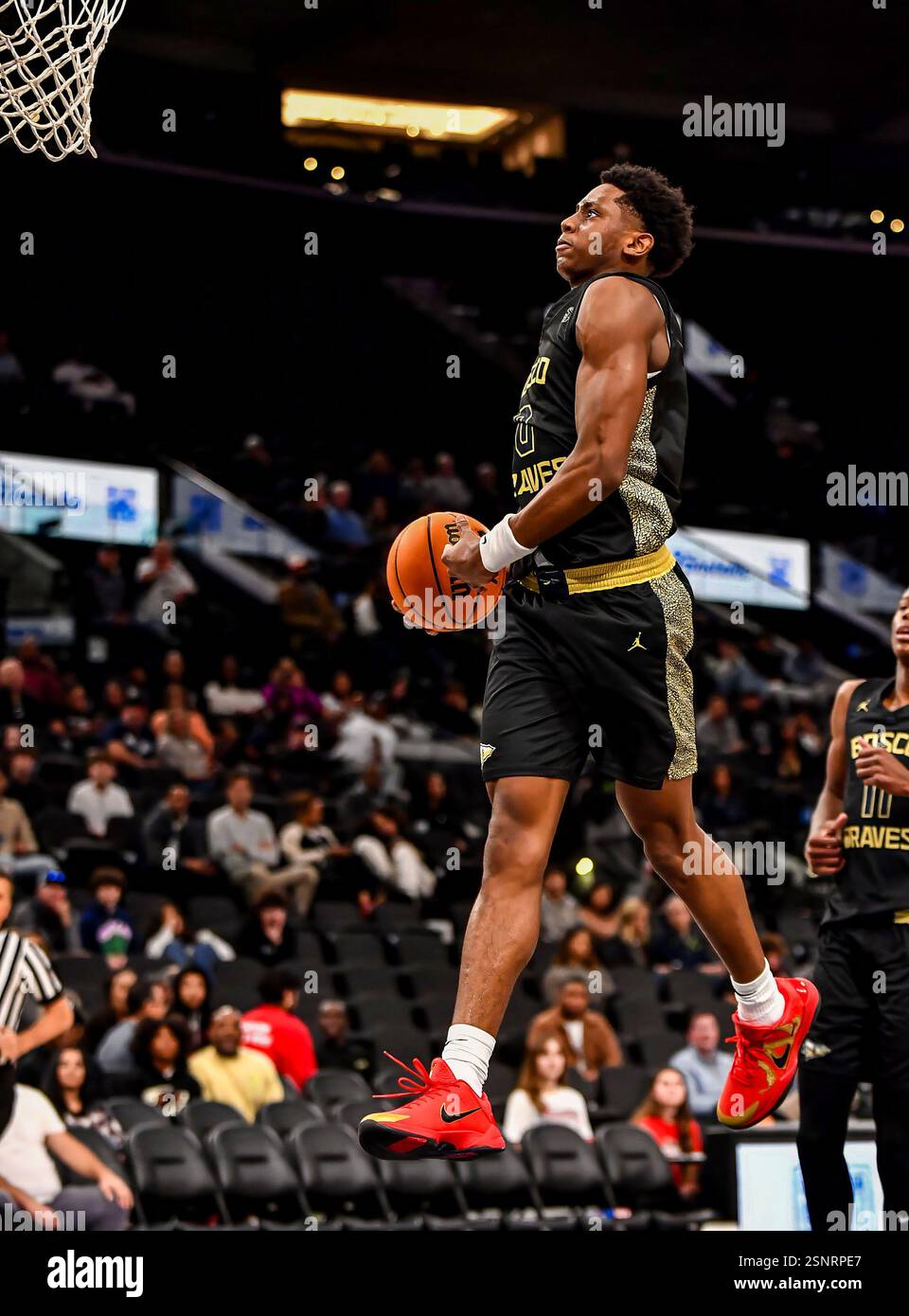 February 1, 2025 Inglewood, CA.Brandon McCoy (0) of St. John Bosco high ...