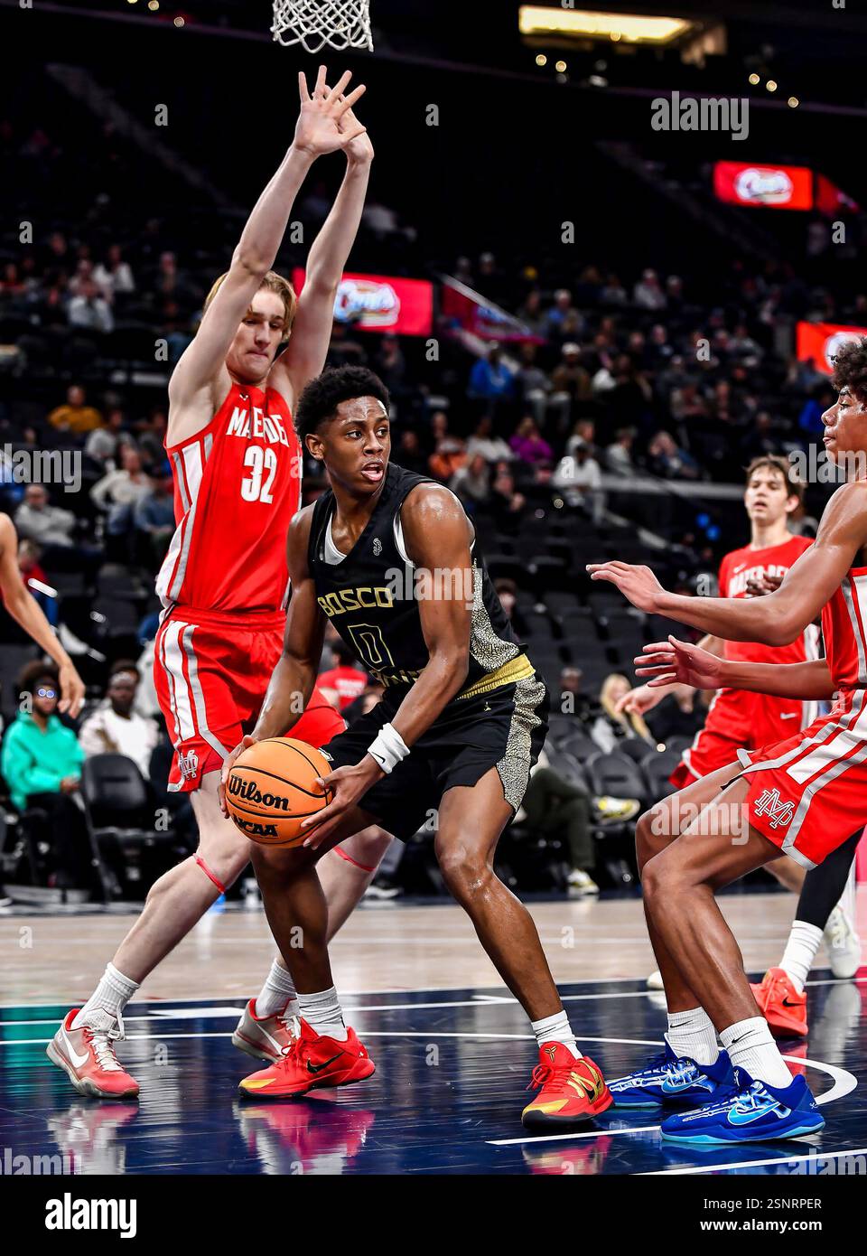 February 1, 2025 Inglewood, CA.Brandon McCoy (0) of St. John Bosco high ...