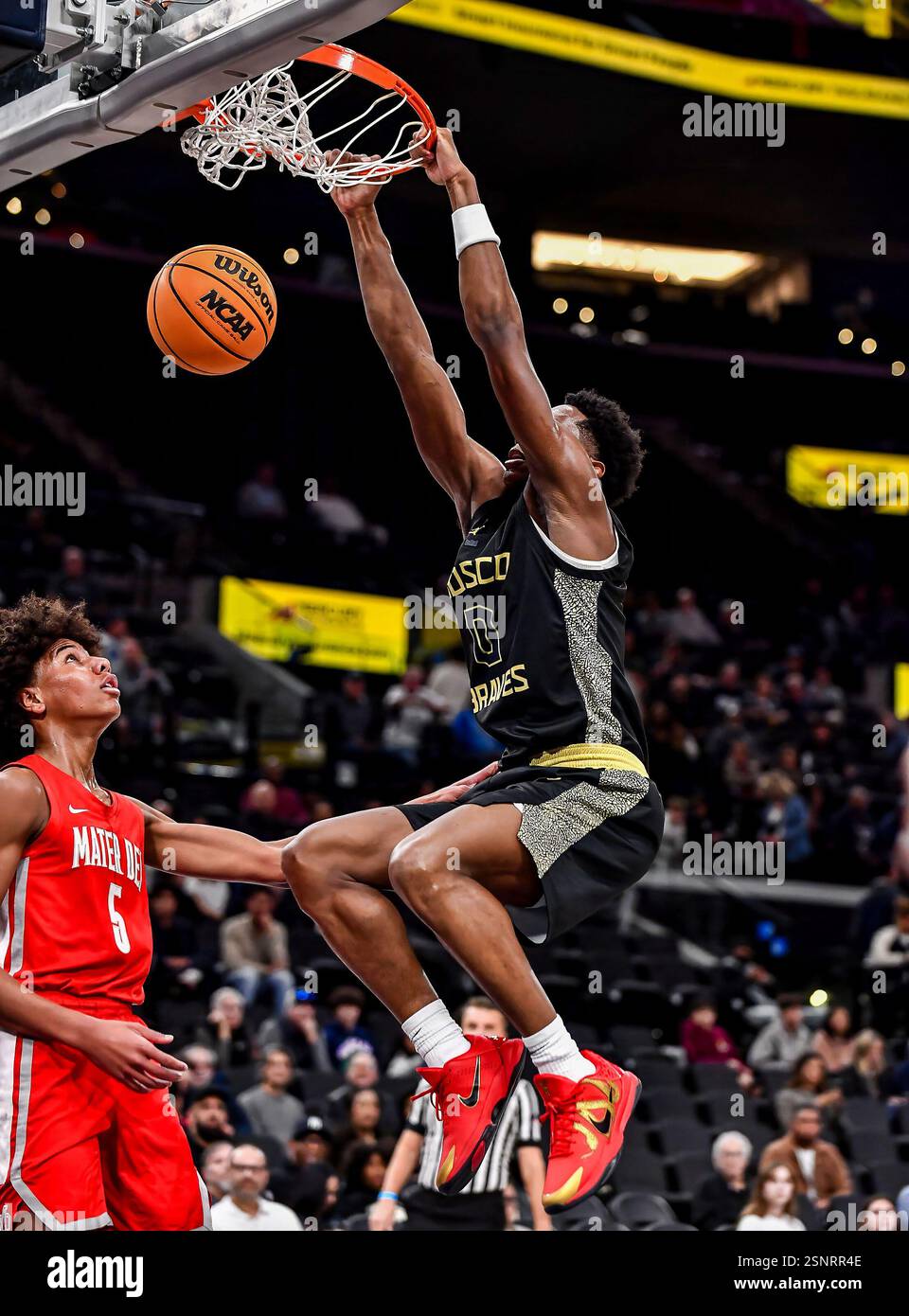 February 1, 2025 Inglewood, CA.Brandon McCoy (0) of St. John Bosco high ...