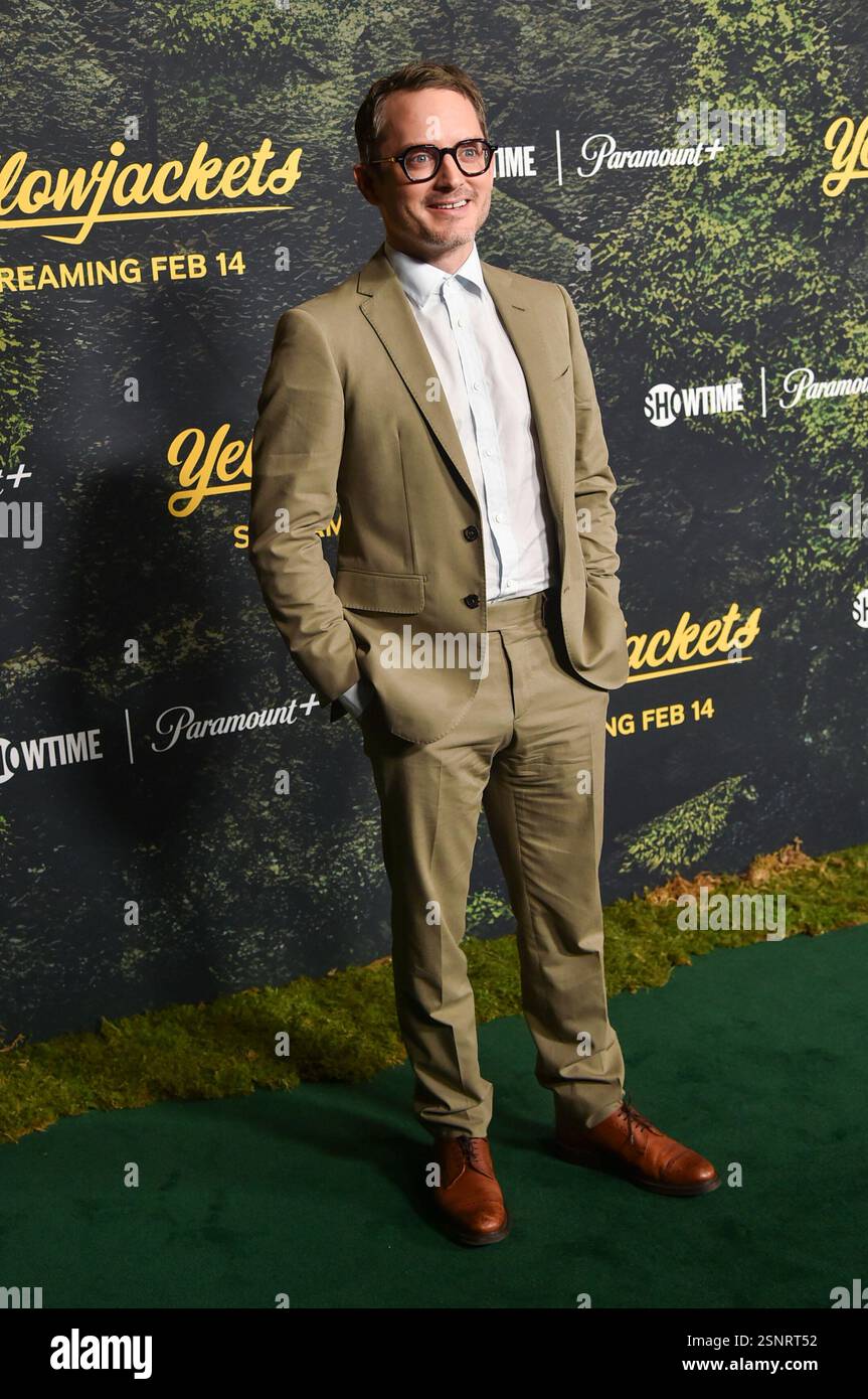 Elijah Wood arrives at the premiere of the third season of ...