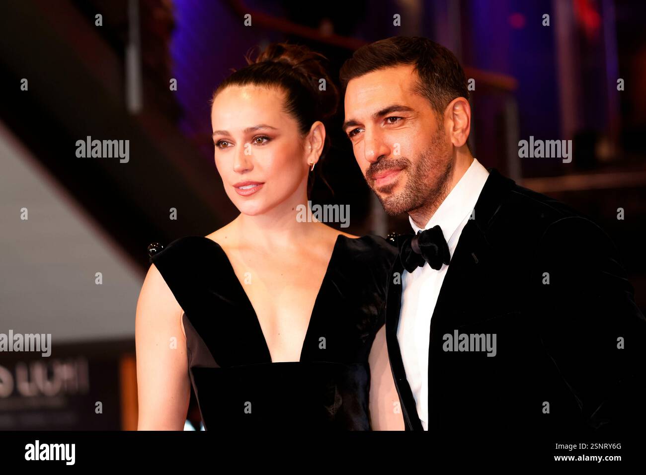 Elyas M'Barek and Jessica M'Barek attend the premiere of 'The Light ...
