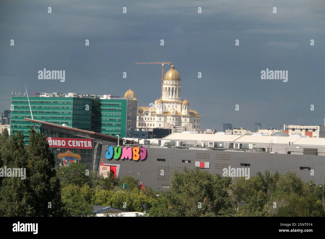Bucharest, Romania. Various buildings seen from the 13 Septembrie ...