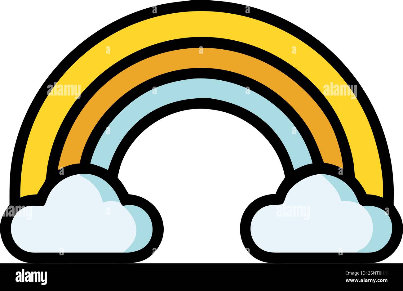 Colorful weather rainbow illustration Stock Vector Image & Art - Alamy