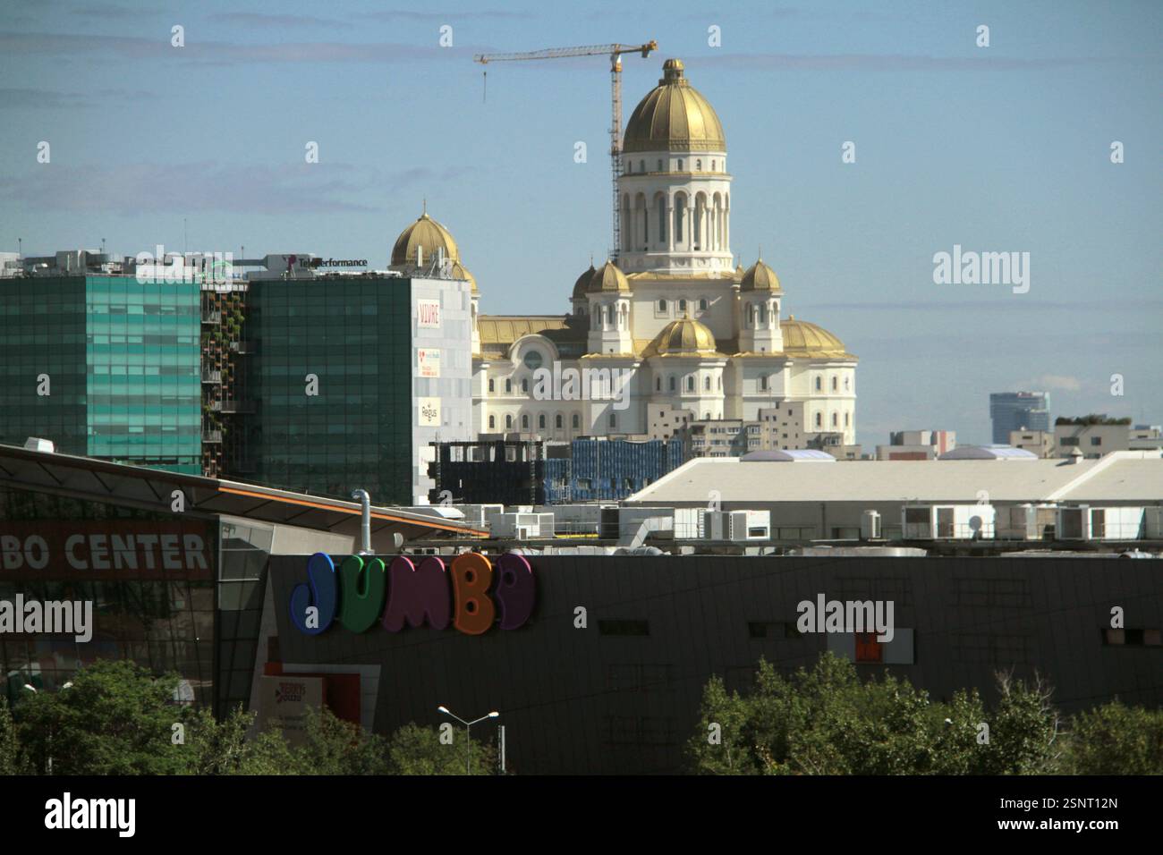 Bucharest, Romania. Various buildings seen from the 13 Septembrie ...
