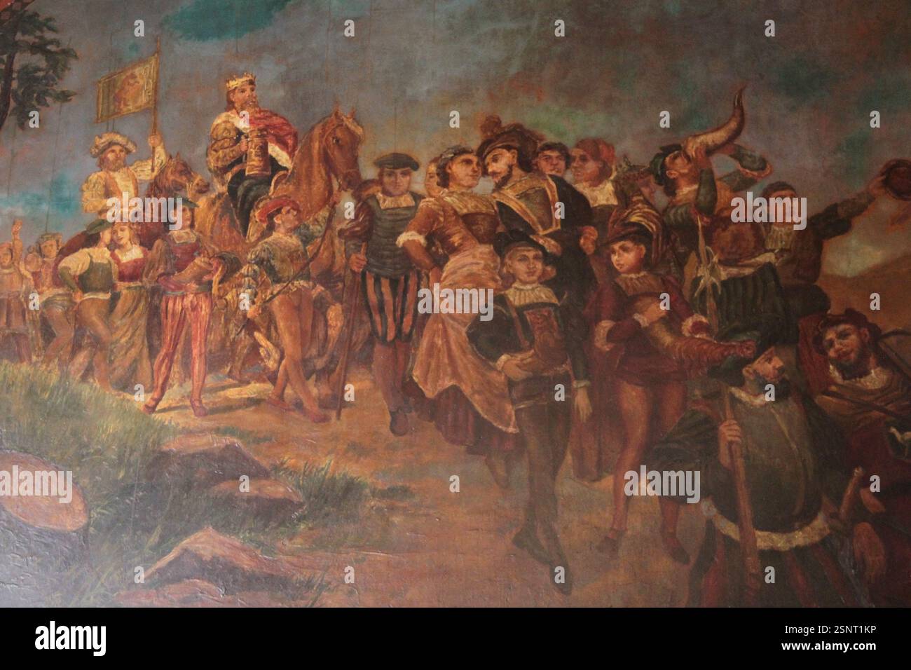 Bucharest, Romania. German inspired bucolic scene at 'Caru cu bere', a ...