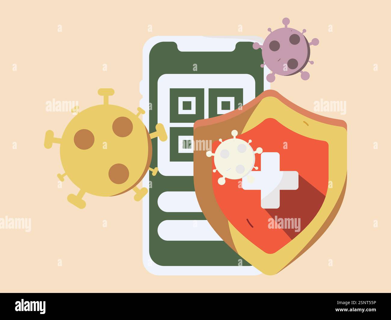 Green code doctor epidemic prevention and anti-epidemic flat vector ...