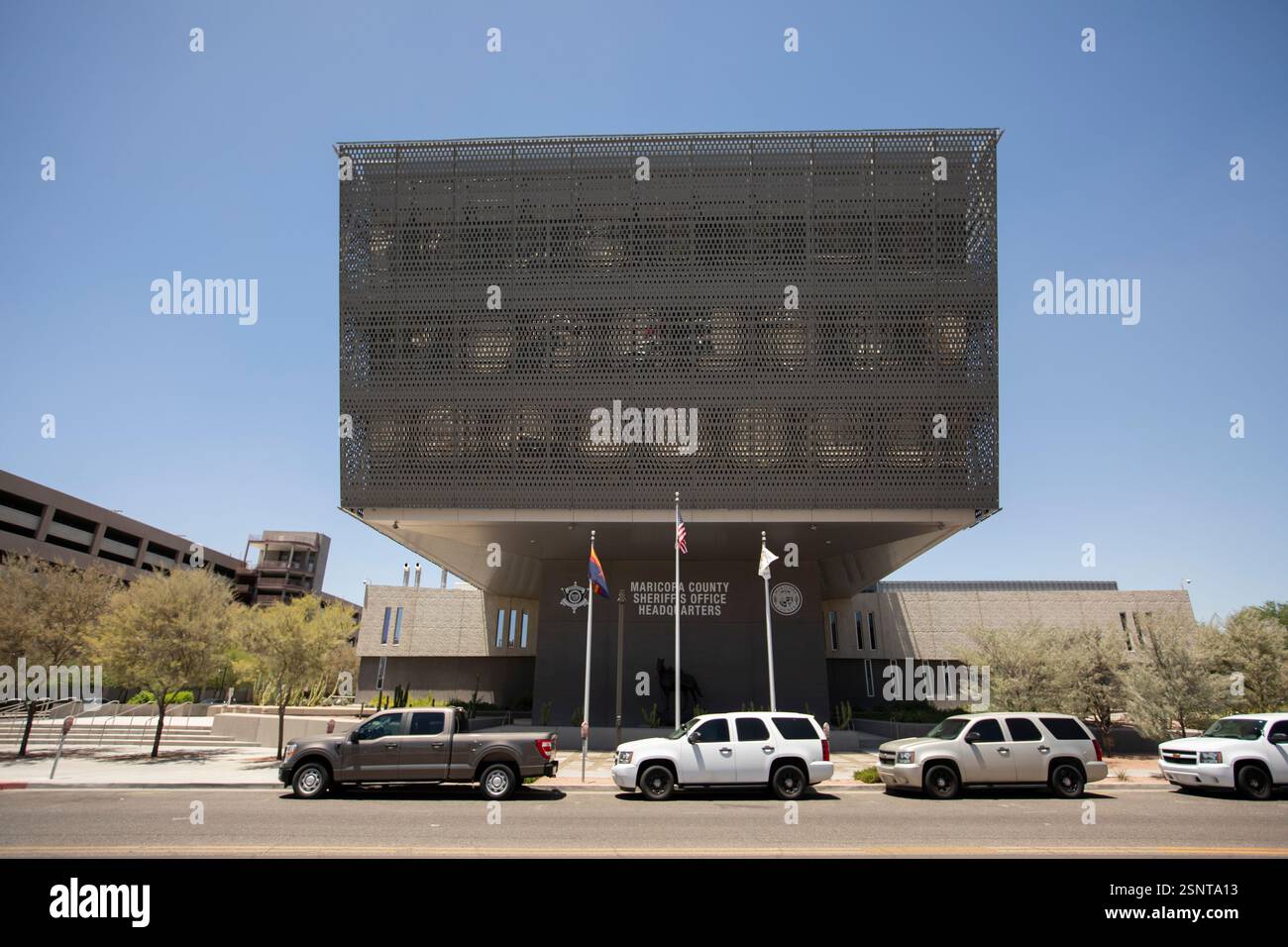 Phoenix, Arizona, USA - June 1, 2022: Sheriff vehicles park outside the ...