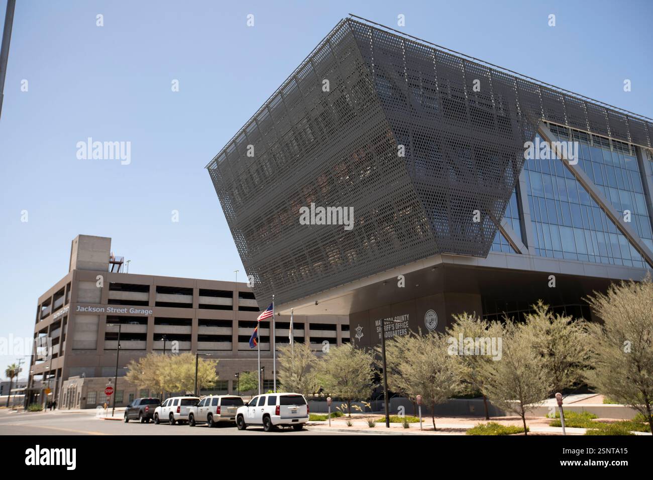 Phoenix, Arizona, USA - June 1, 2022: Sheriff vehicles park outside the ...