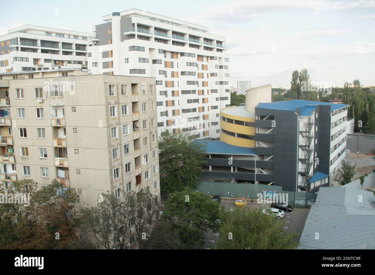Bucharest, Romania. Apartment buildings in the 13 Septembrie ...