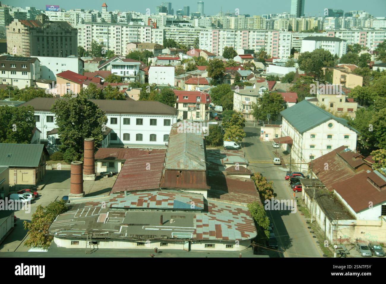 18th and 19th century neglected buildings and communist apartment ...