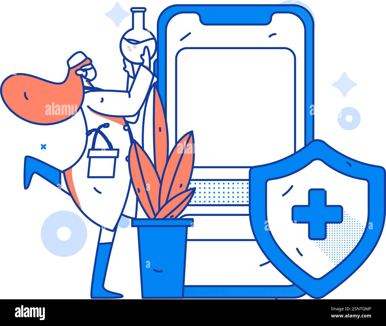 Green code doctor epidemic prevention and anti-epidemic flat vector ...