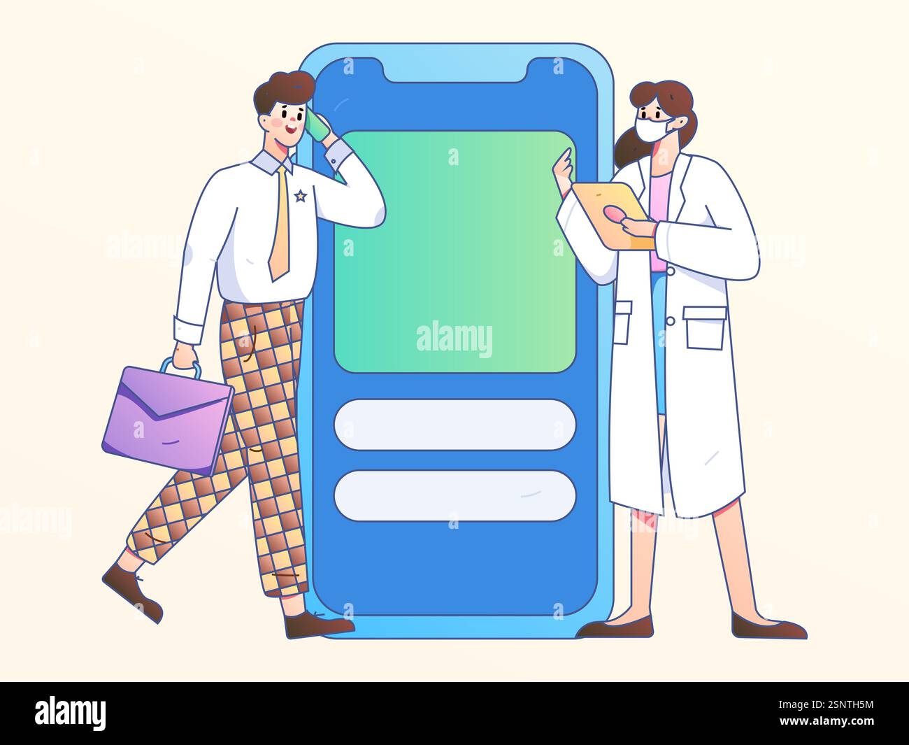 Green code doctor epidemic prevention and anti-epidemic flat vector ...