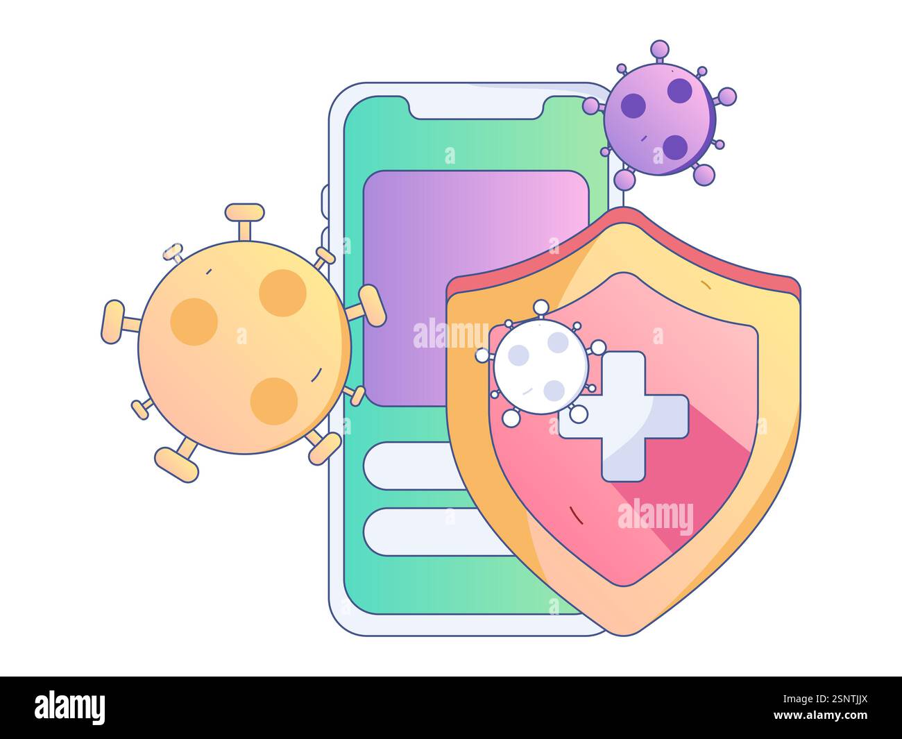 Green code doctor epidemic prevention and anti-epidemic flat vector ...