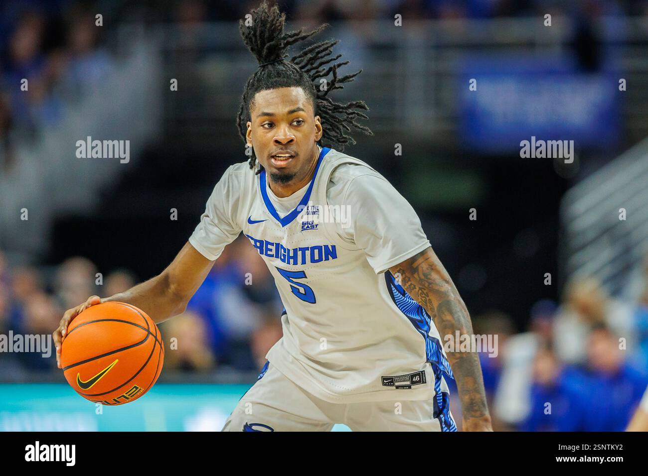 Omaha, NE. U.S. 11th Feb, 2025. - Creighton Bluejays guard Jamiya Neal ...
