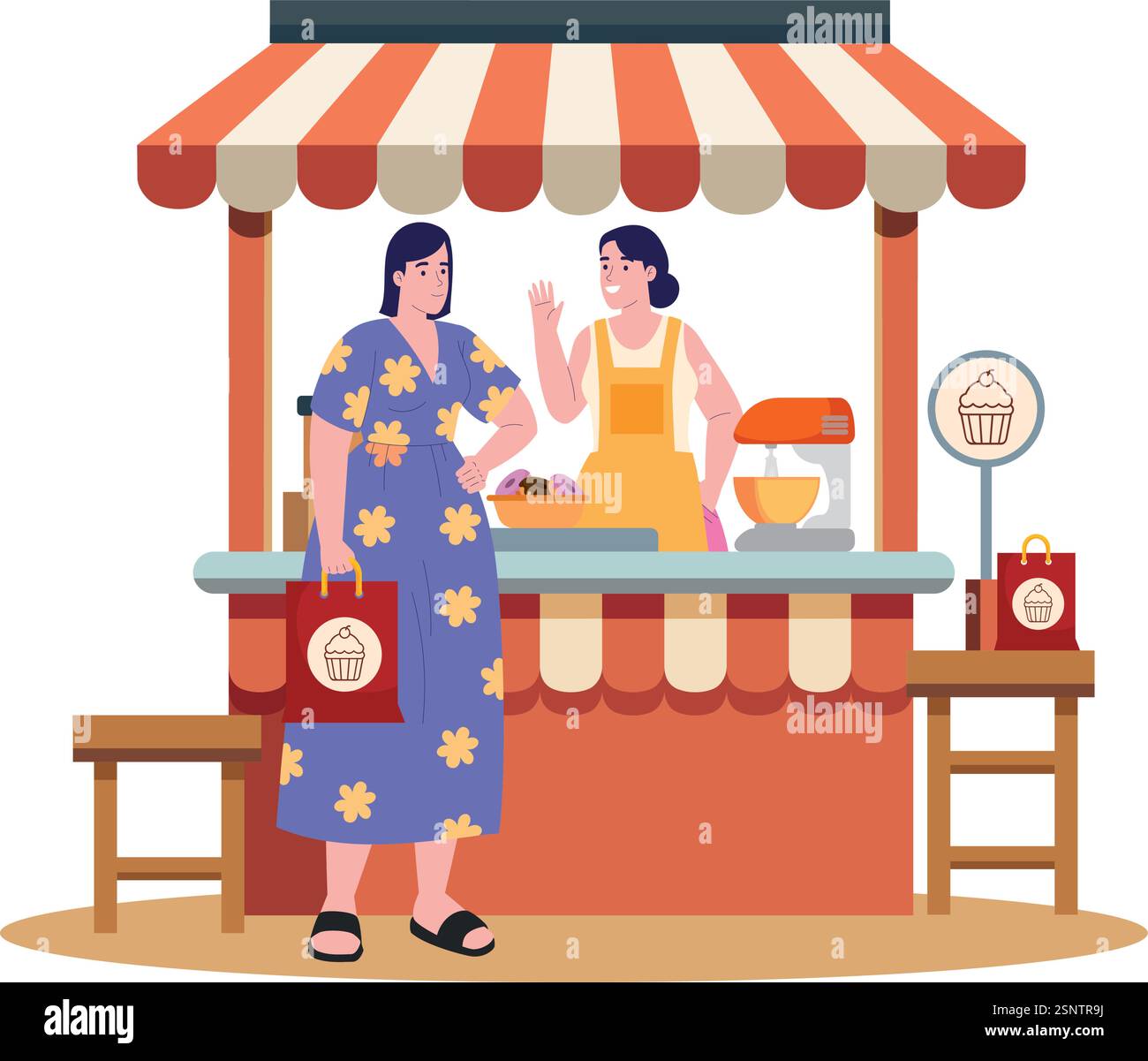 Food business stand Stock Vector Image & Art - Alamy