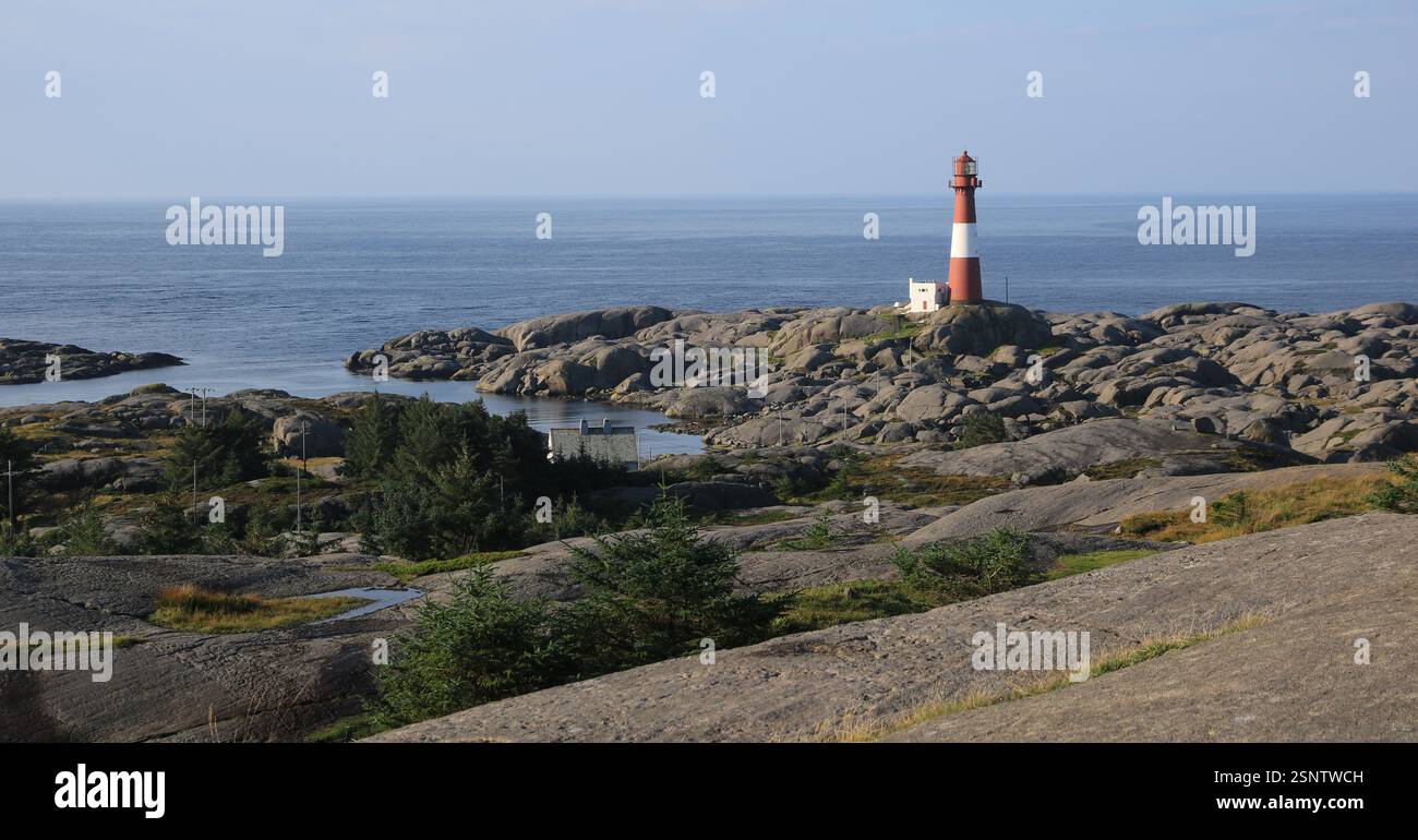 Eigerøy lighthouse, rock formations and ocean, Norway Stock Photo - Alamy