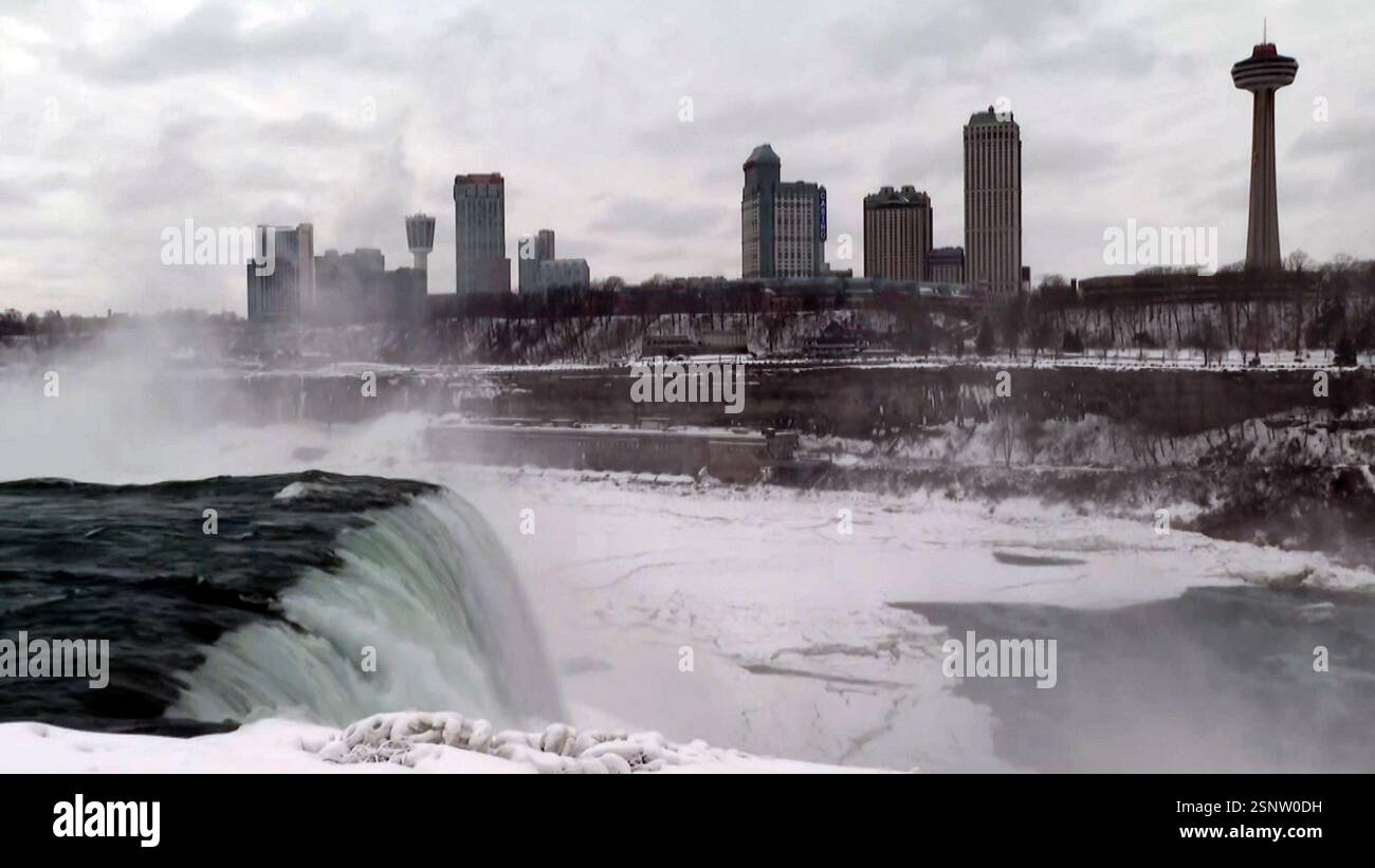 Buildings in Ontario are viewed from Niagara Falls Wednesday, Feb. 12 ...