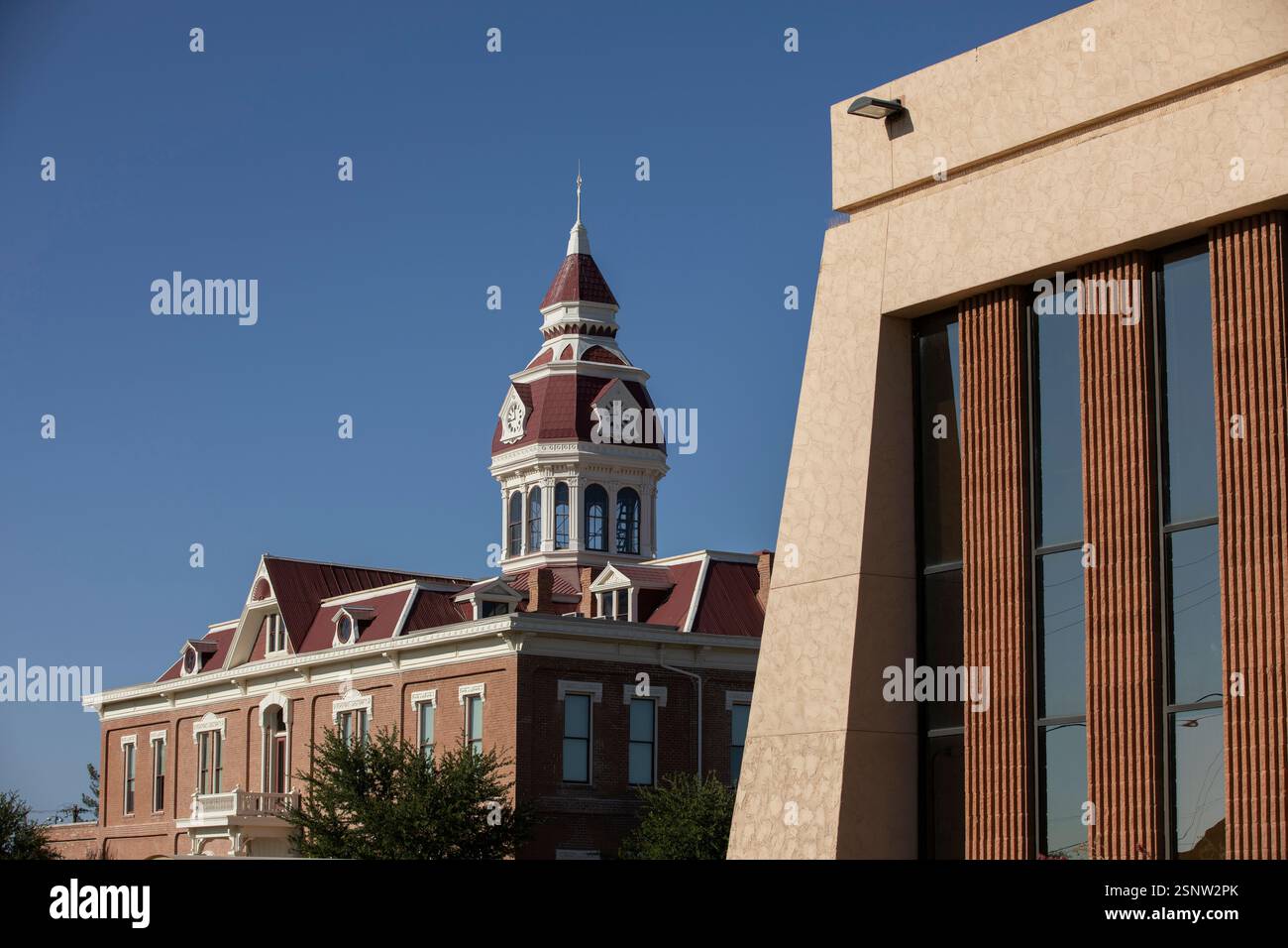 The historic courthouse rises over downtown Florence, Arizona, USA ...