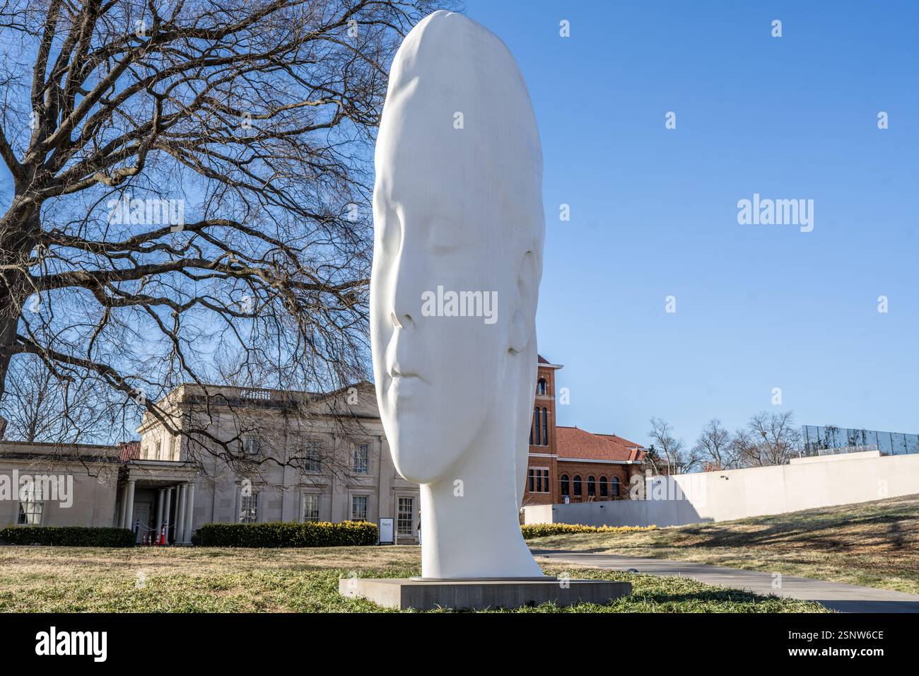 Richmond Virginia - January 18 2025: Facial Statue with Interesting ...