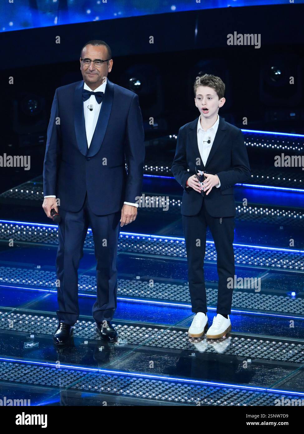 Sanremo, 75th Italian Song Festival 2025 - Third Evening. In the Photo ...